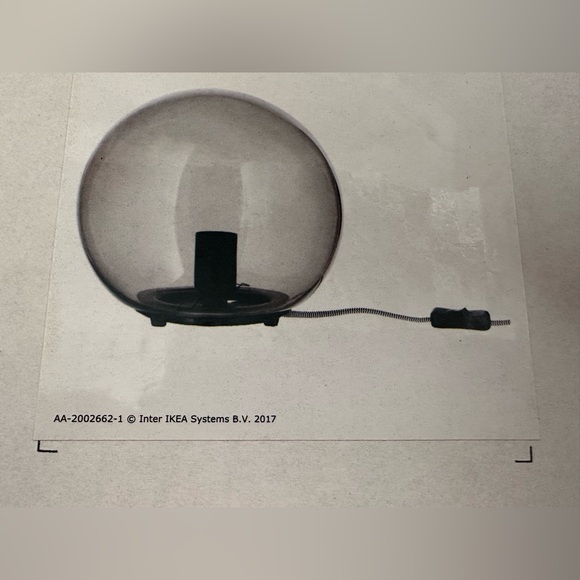 IKEA | Accents | Rare New Ikea Fado Orb Light Glass Table Lamp Globe ...